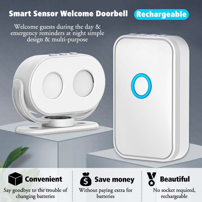 CACAZI-Detector de movimiento PIR recargable, alar... – Grandado