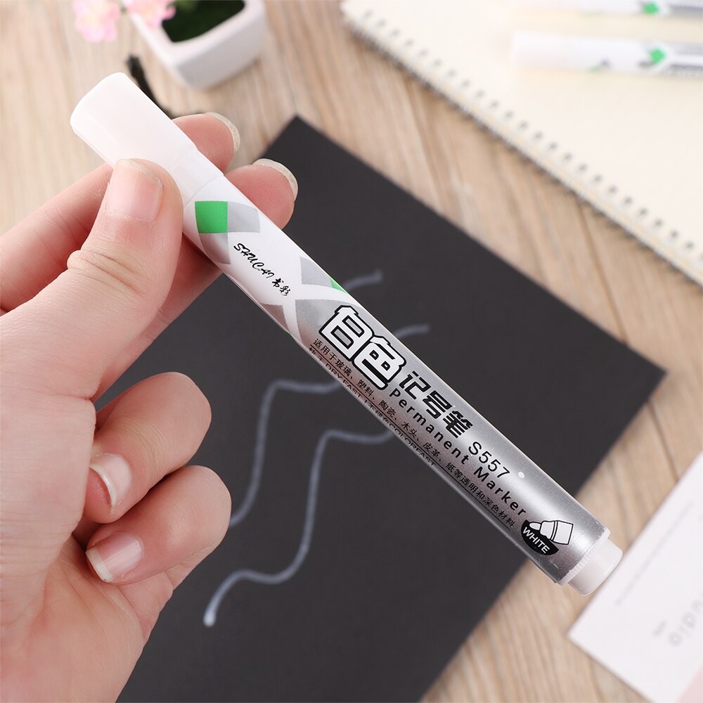dauerhaft Marker Weiß Groß Öl-Tinte Marker Stift Schreibwaren 3mm Feine ...