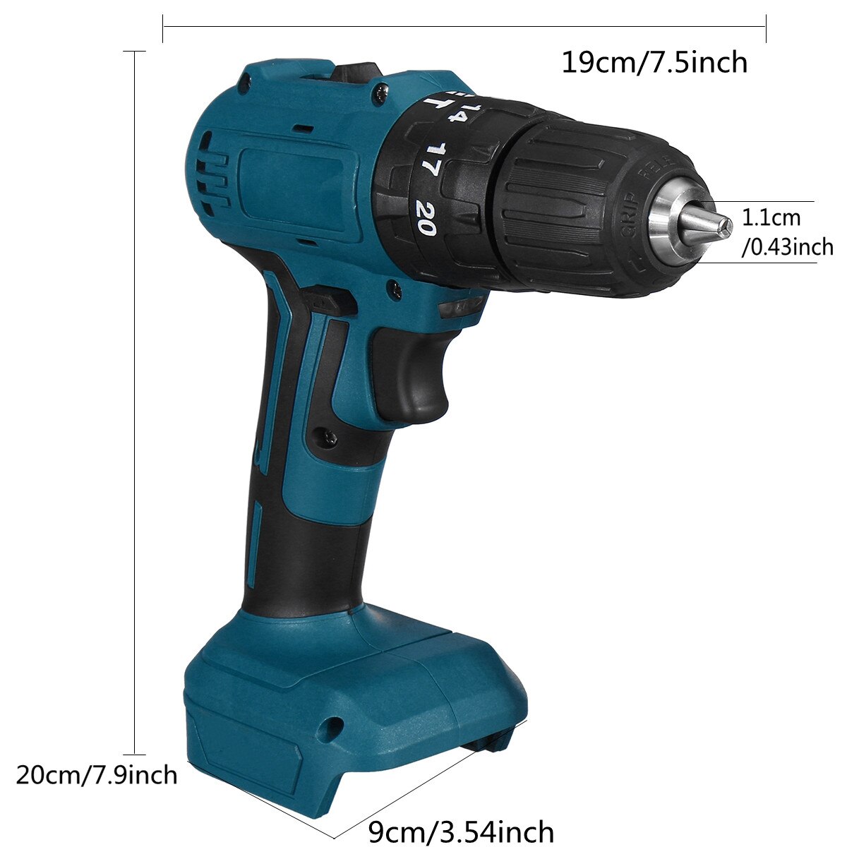 13mm 3 in 1 Brushless Impact Electric Drill 90N.m ... – Grandado