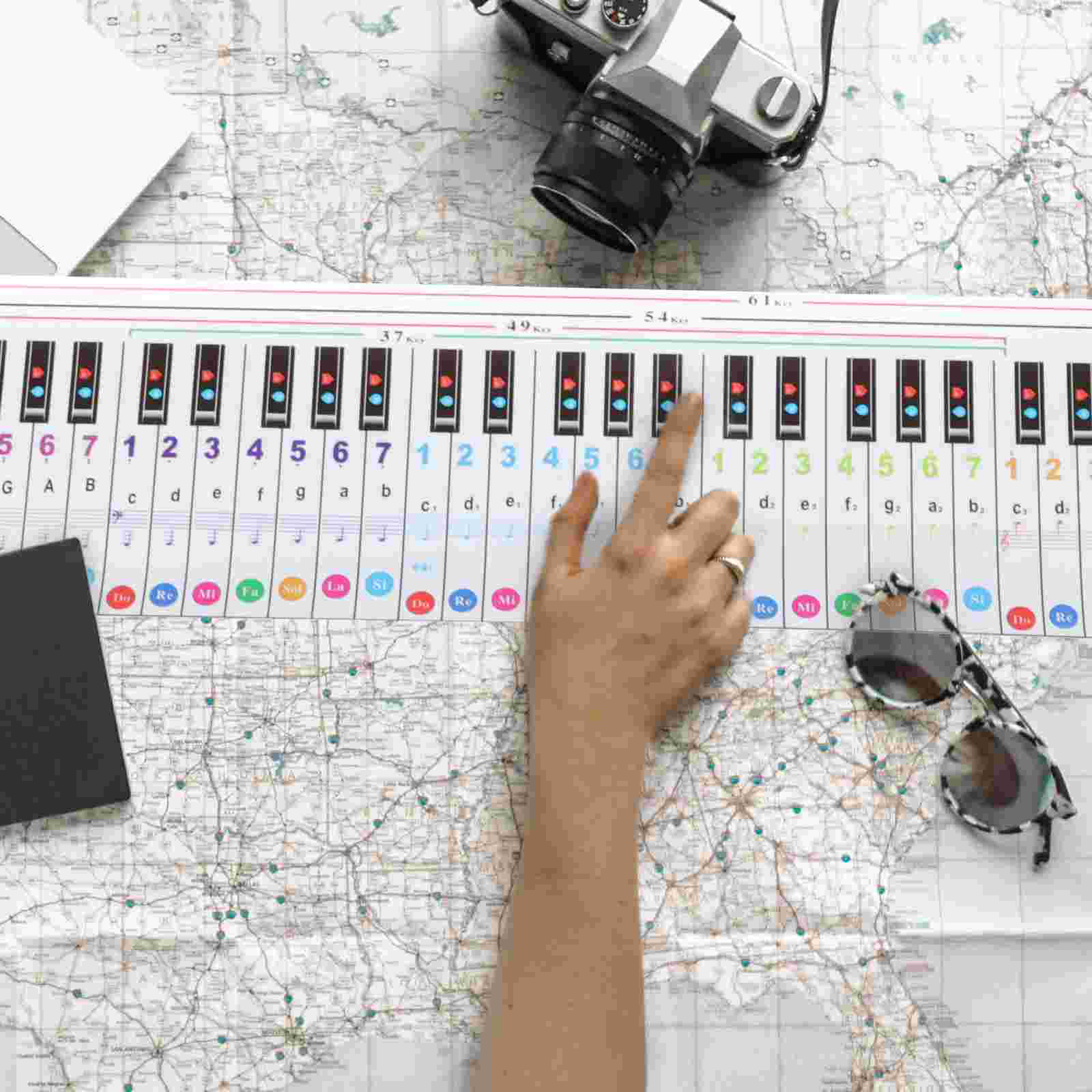 Portable 88 Key Piano Keyboard Fingering Practice ... – Grandado