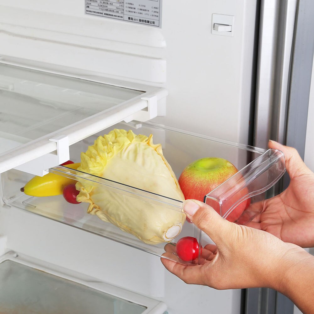Plastic Clear Fridge Organizer Slide Under Shelf D... – Vicedeal