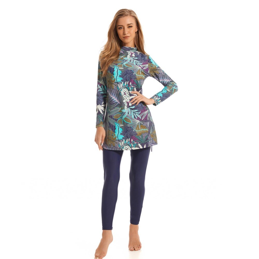 Maxi Musilm Floral Print Swimwear Summer Women Plu... – Vicedeal