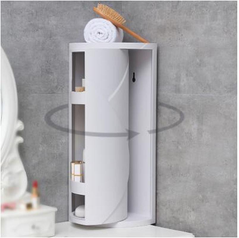 Bathroom 360 rotating multi-functional shelf hidde... – Grandado