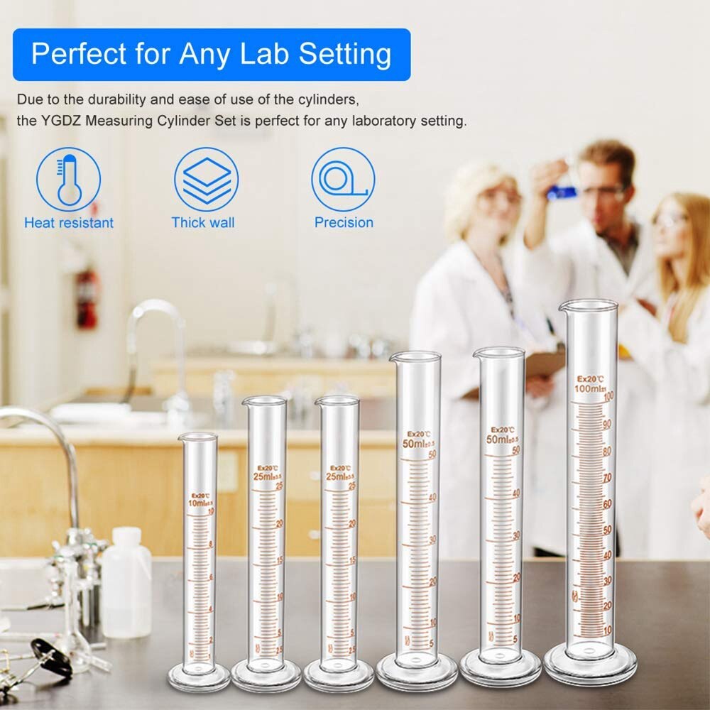 Dicke Glas Meßzylinder Zylinder Set Glas Mit Zwei ... – Vicedeal