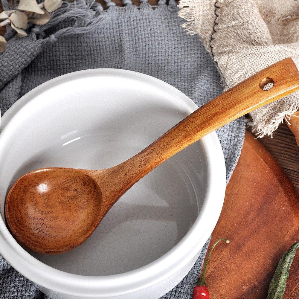 Wooden Spoon Bamboo Kitchen Cooking Utensil Tool S... – Grandado