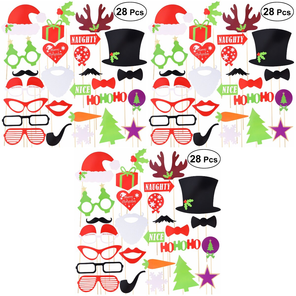 84 Pcs Christmas Party Photo Booth Props Posing Pr... – Grandado