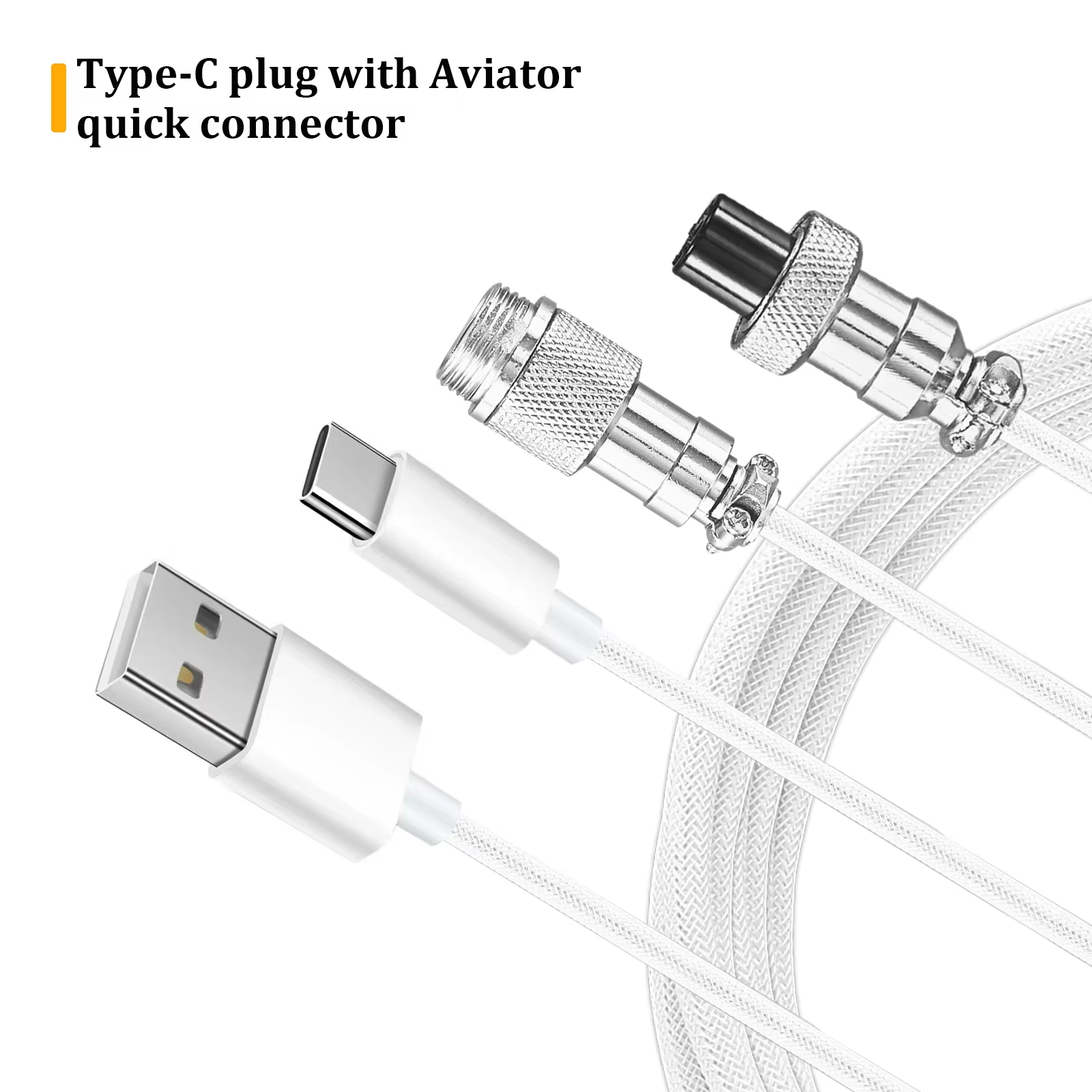 Type C Mechanical Keyboard Coiled Cable USB Keyboa... – Vicedeal