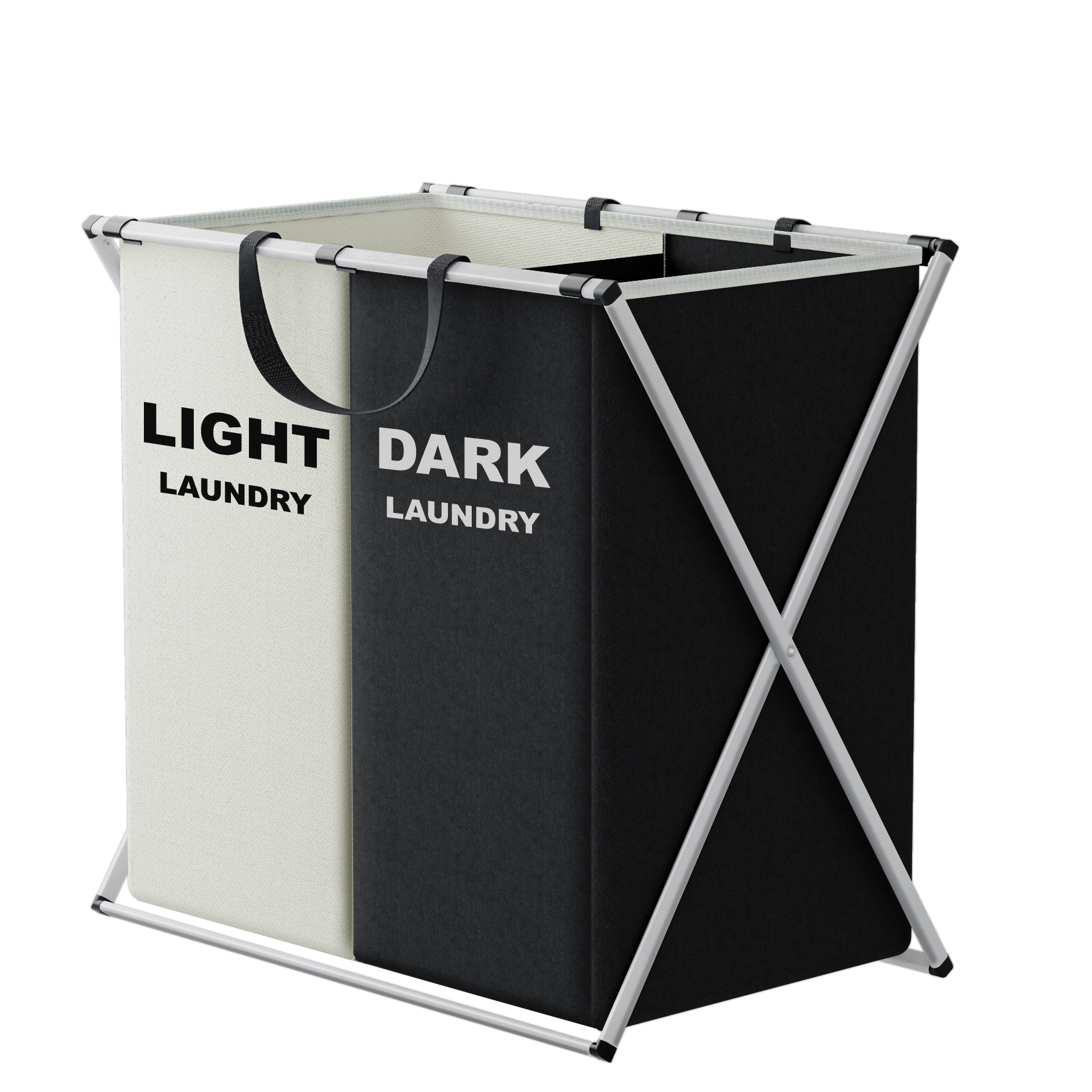 1 PC Large Laundry Hamper 3 Sections Divided Laund... – Grandado