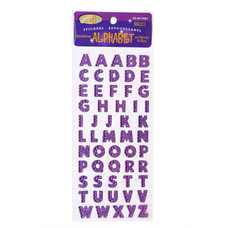 1 Sheet Glitter Alphabet Rhinestone Letter Sticker... – Grandado