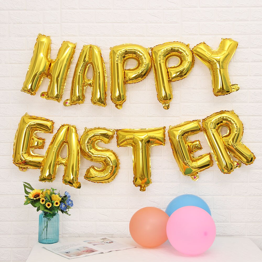 11Pcs Happy Easter Foil Balloons Air Helium Balloo... – Grandado