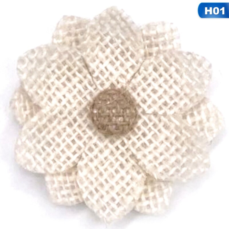 Handmade Jute Hessian Burlap Rose Artificial Flowe... – Grandado