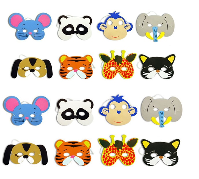 12Pcs Funny EVA Children Animal Masks Kids Woodlan... – Grandado