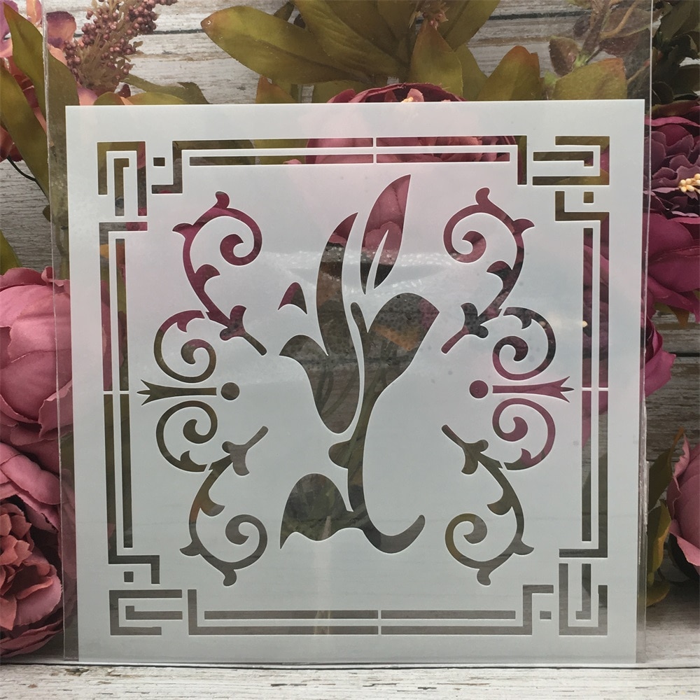 16Pcs/Set 20*20cm Square Flower Hex Geometry DIY L... – Vicedeal