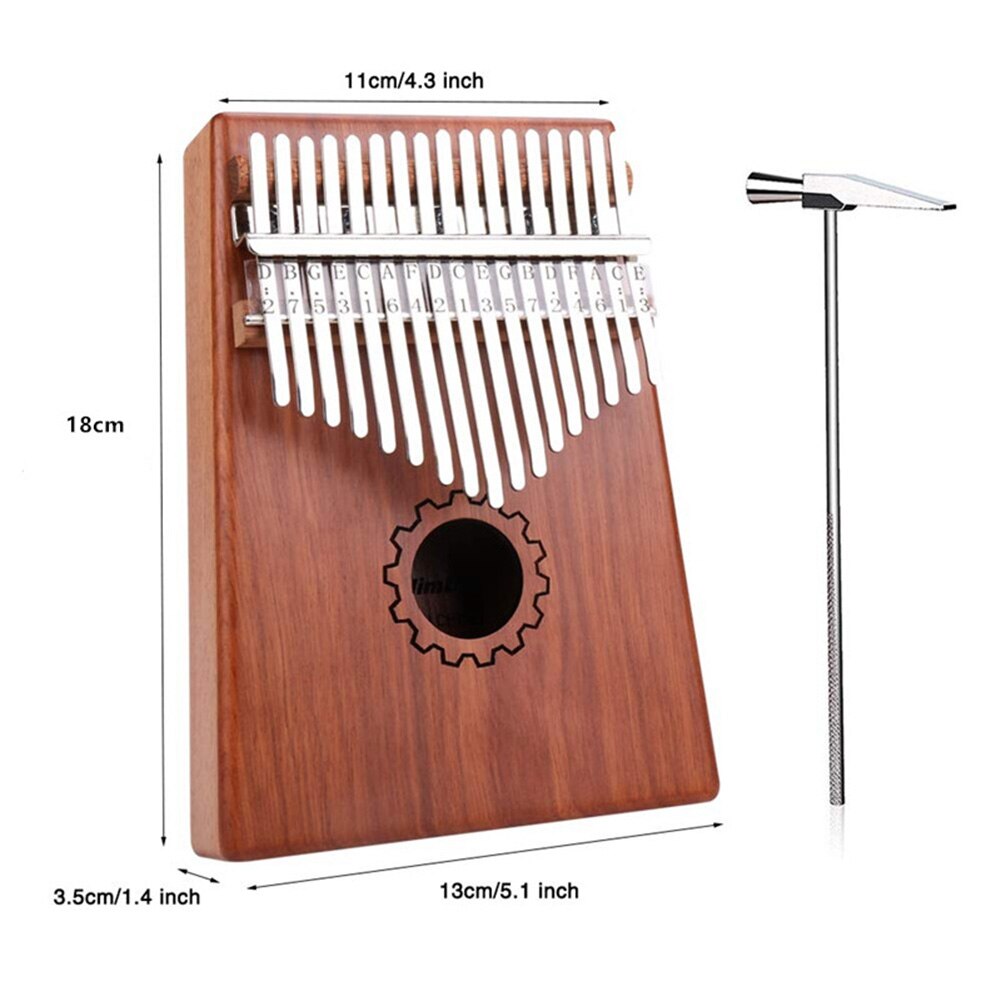 17 Keys Kalimba Thumb Piano Imported solid Mahogan... – Grandado