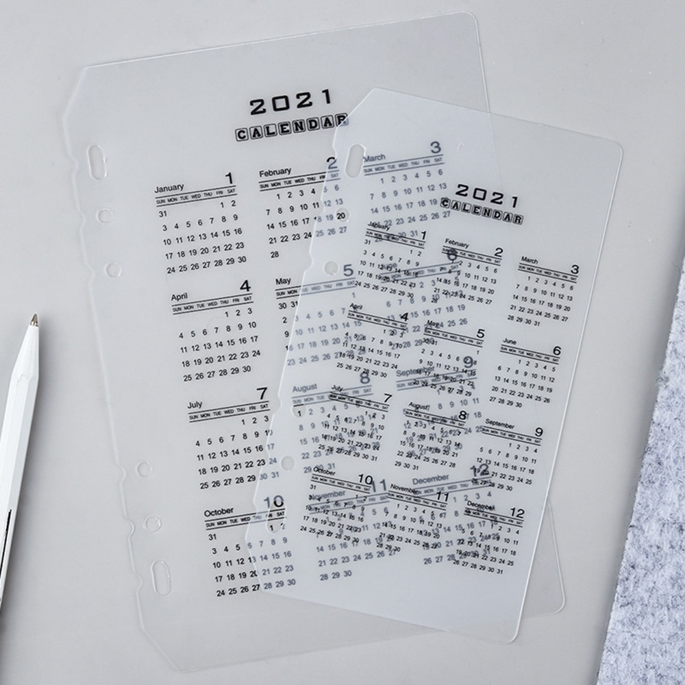 Transparent Calendar A5 A6 A7 Notebook Transparent... – Vicedeal