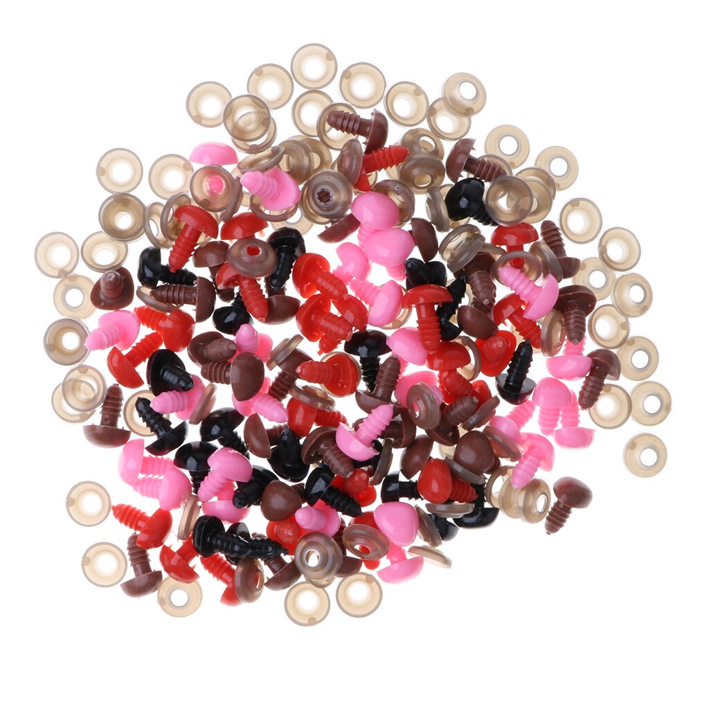 100pcs Mix Color Triangle Plastic Safety Noses wit... – Grandado