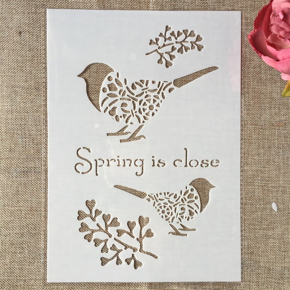 29cm A4 Spring is Close Birds DIY Layering Stencil... – Grandado