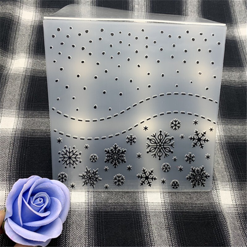 Christmas snowflake DIY Plastic Embossing Folders ... – Grandado