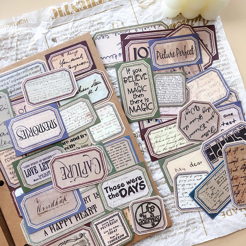 Vintage material sticker DIY scrapbooking junk jou... – Vicedeal