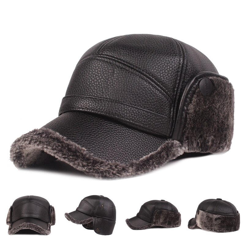 1PC Vintage Men Cap Classic Old Man Hat Warm Winte... – Grandado