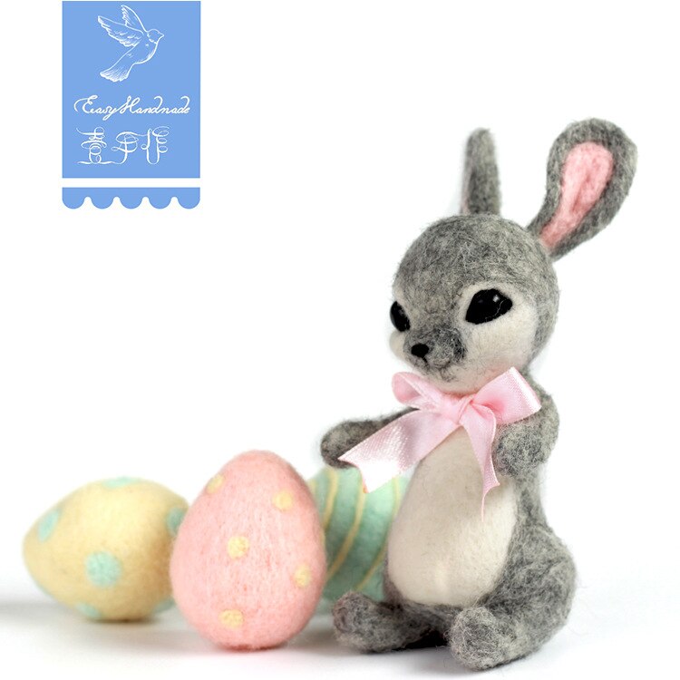 Easyhandmade Easter Bunny and Easter Eggs Set Wool... – Vicedeal