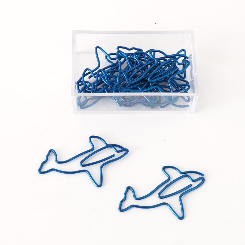 TUTU 15pcs/box Dolphin Shape Paper Clip Binder Cli... – Grandado