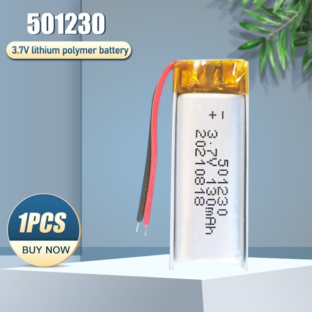501230 051230 3.7V 130Mah Lithium Polymer Oplaadba... – Grandado