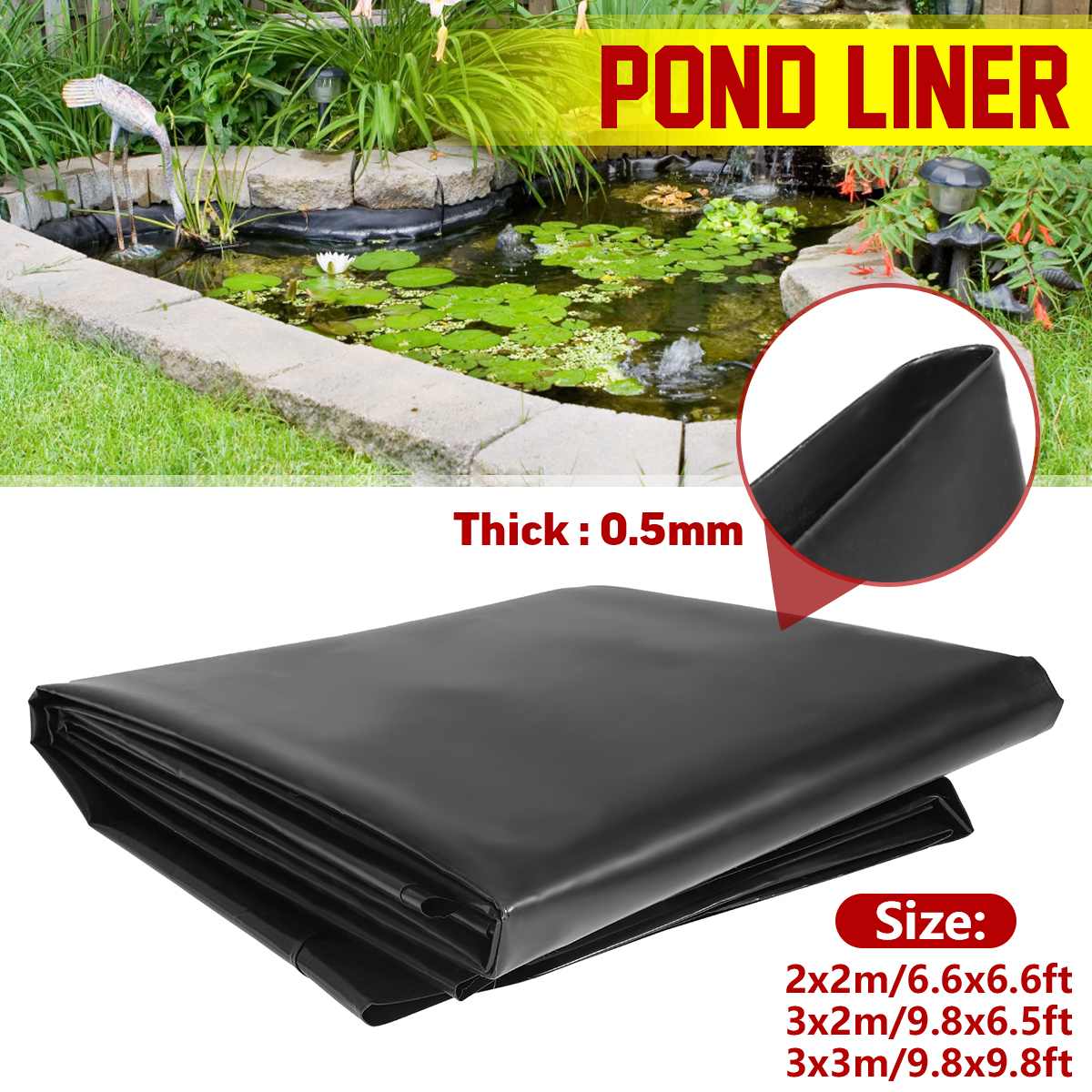 0.5mm Thicken Waterproof Liner Film Fish Pond Line... – Grandado