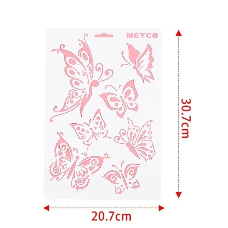 Butterfly Stencils for Wall Painting DIY Scrapbook... – Grandado