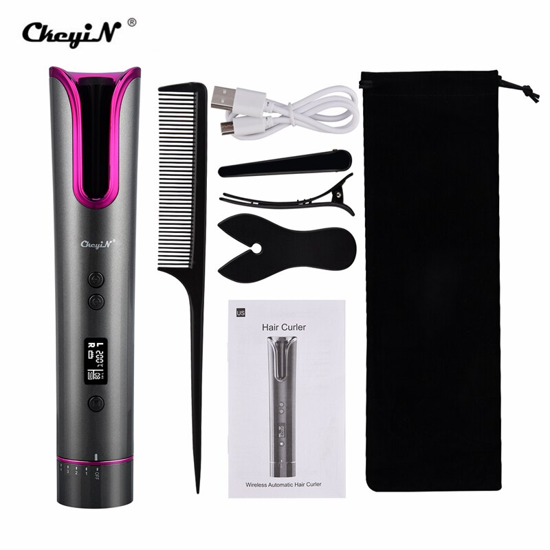 Electric Automatic Hair Curler Auto Ceramic Wirele... – Vicedeal