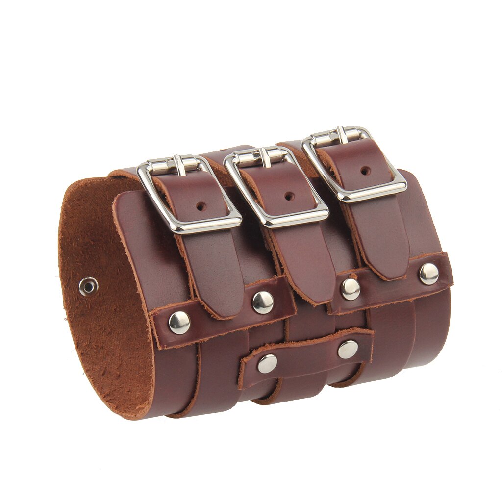 Pulsera de cuero sintético para hombre y mujer, br... – Grandado