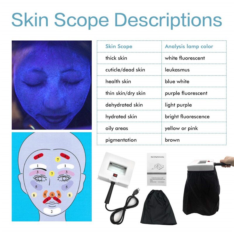 Facial Skin Analyzer Lamp UV Magnifying Analyzer F... – Grandado
