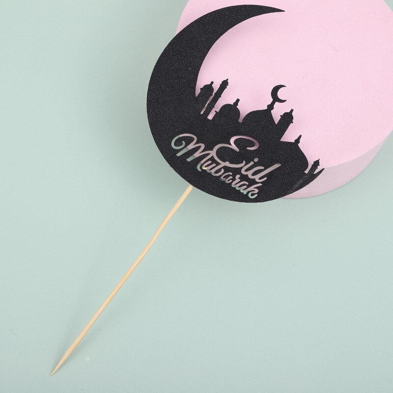 10pcs Eid Mubarak Cupcake Topper Glitter Moon Cake... – Vicedeal