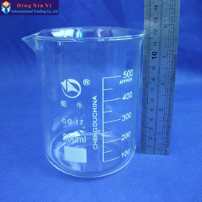 1pc SHUNIU 500ml glass beaker lab measuring Borosi... – Vicedeal