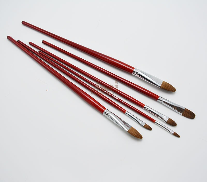 6 pcs/set weasel hair Fingernail sape oil painting... – Vicedeal