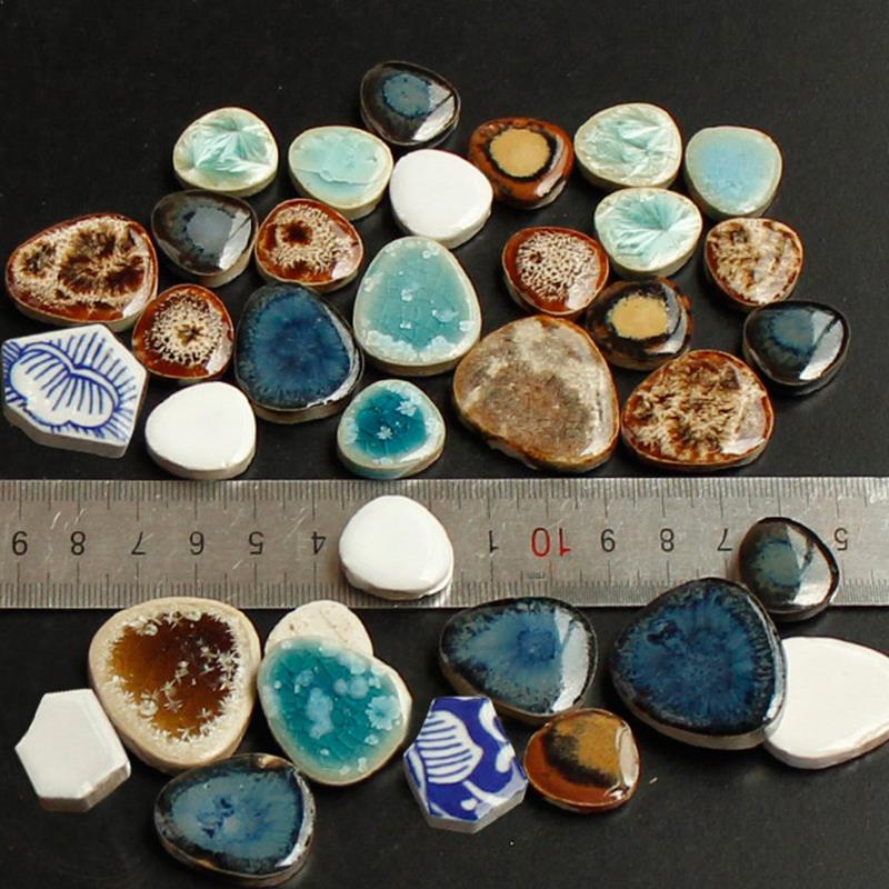 100g Ceramic Tiles Marble Pattern Mosaic Irregular... – Grandado