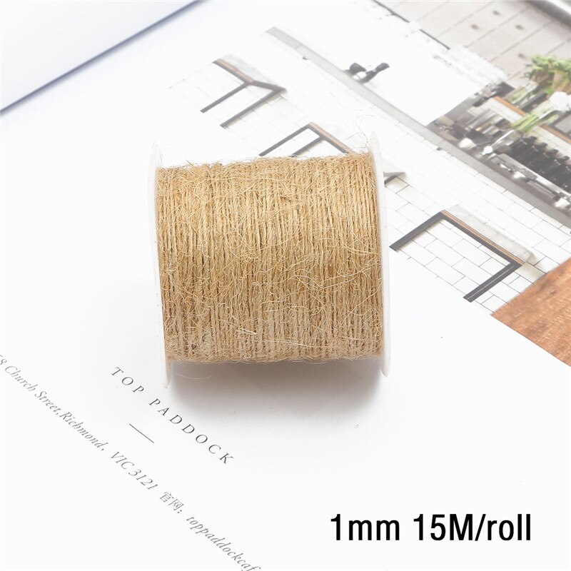 5-15m/roll Natural Burlap Hessian Jute Twine Cord ... – Vicedeal