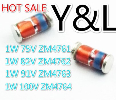 50Pcs 1W LL41 Zener Diode 75V 82V 91V 100V ZM4761 ... – Vicedeal