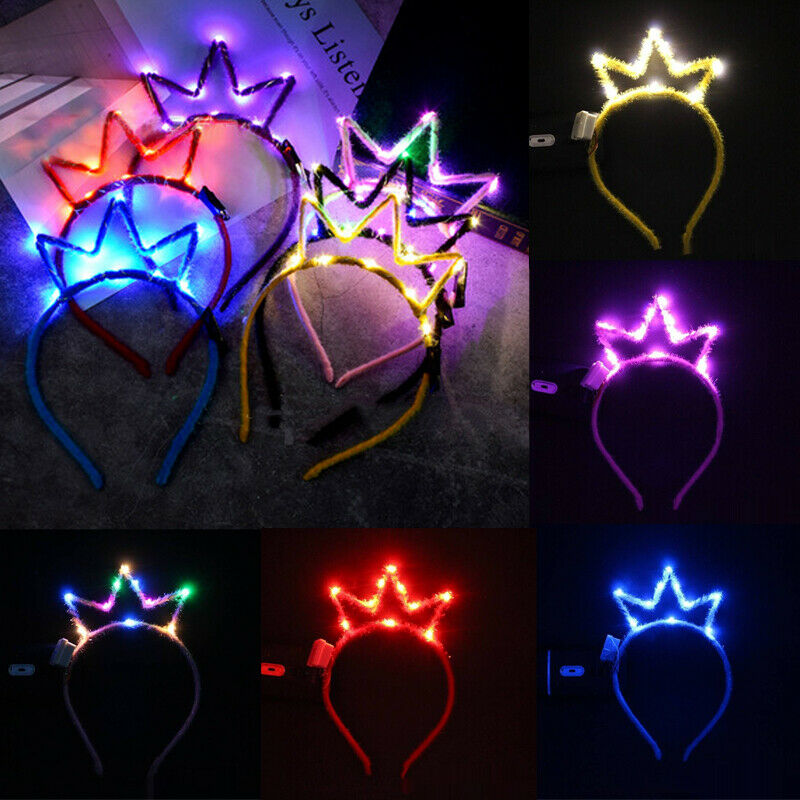 LED Glow Light Tiara Crown Head wear Royal Princes... – Grandado