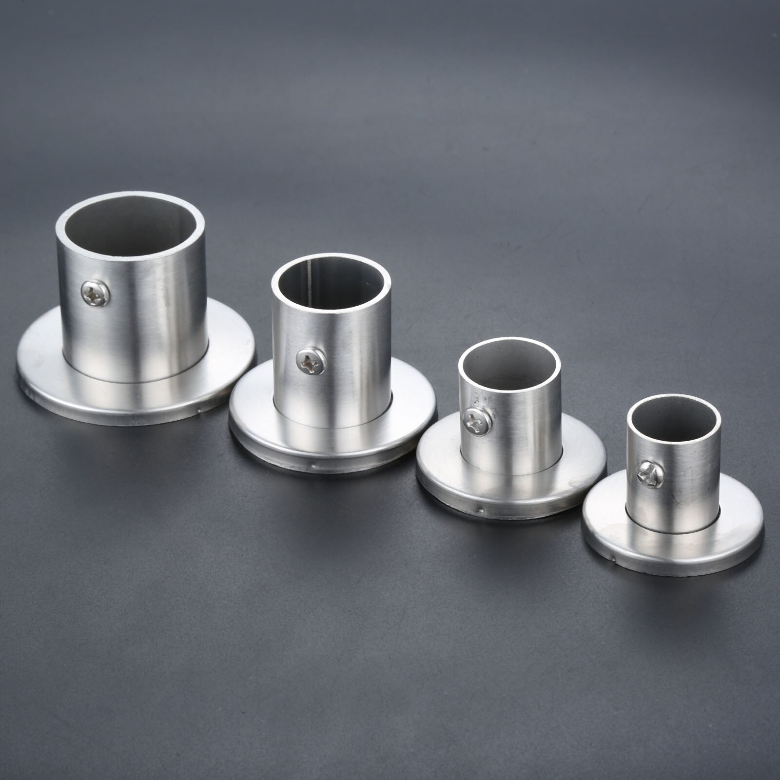 DRELD 2pcs Stainless Steel Wardrobe Closet Rod Fla... – Vicedeal