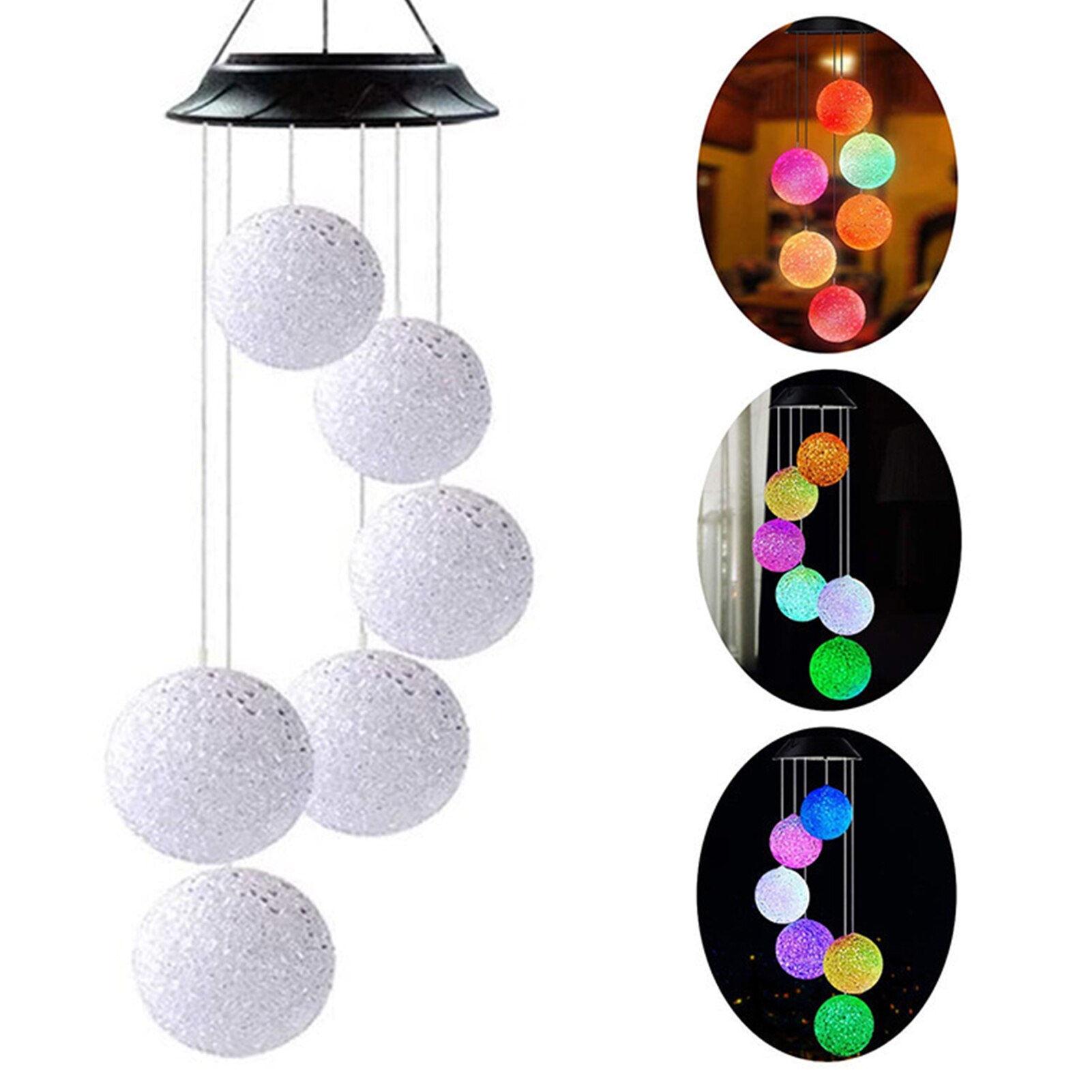 Retro Solar Led Wind Chime Kleur Veranderende Lamp... – Grandado