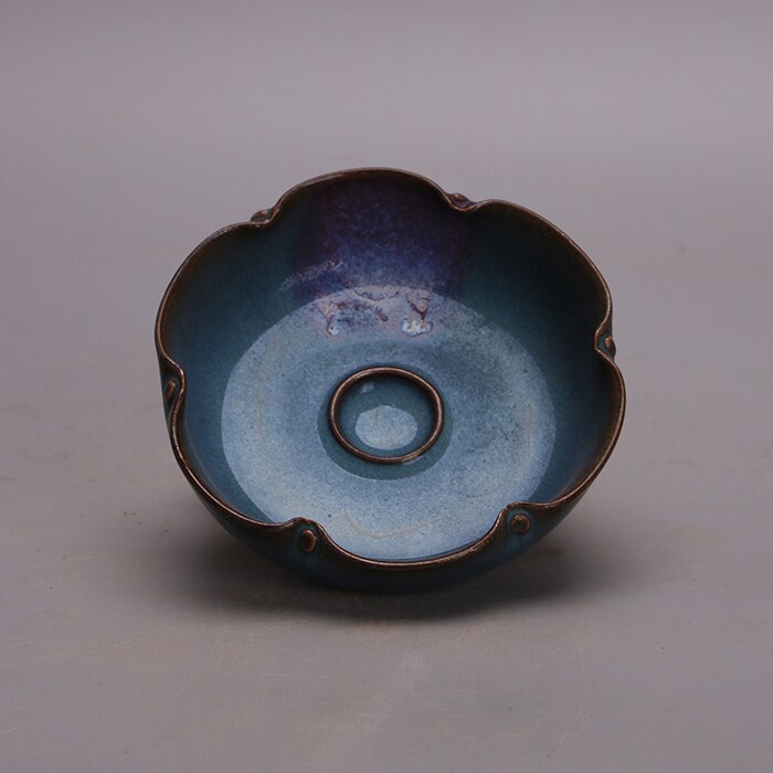 Song Jun kiln blue uniform red lotus leaves wash o... – Grandado