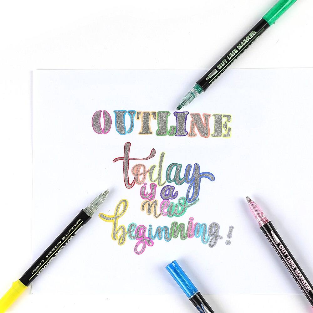 24Colors Doodle Dazzle Markers, Double Line ,Magic... – Vicedeal