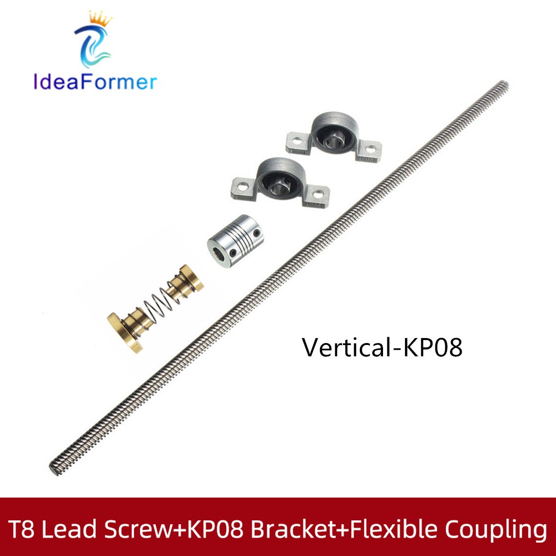 T8 Trapezoidal Lead Screw 150-600mm+Anti-Backlash ... – Vicedeal