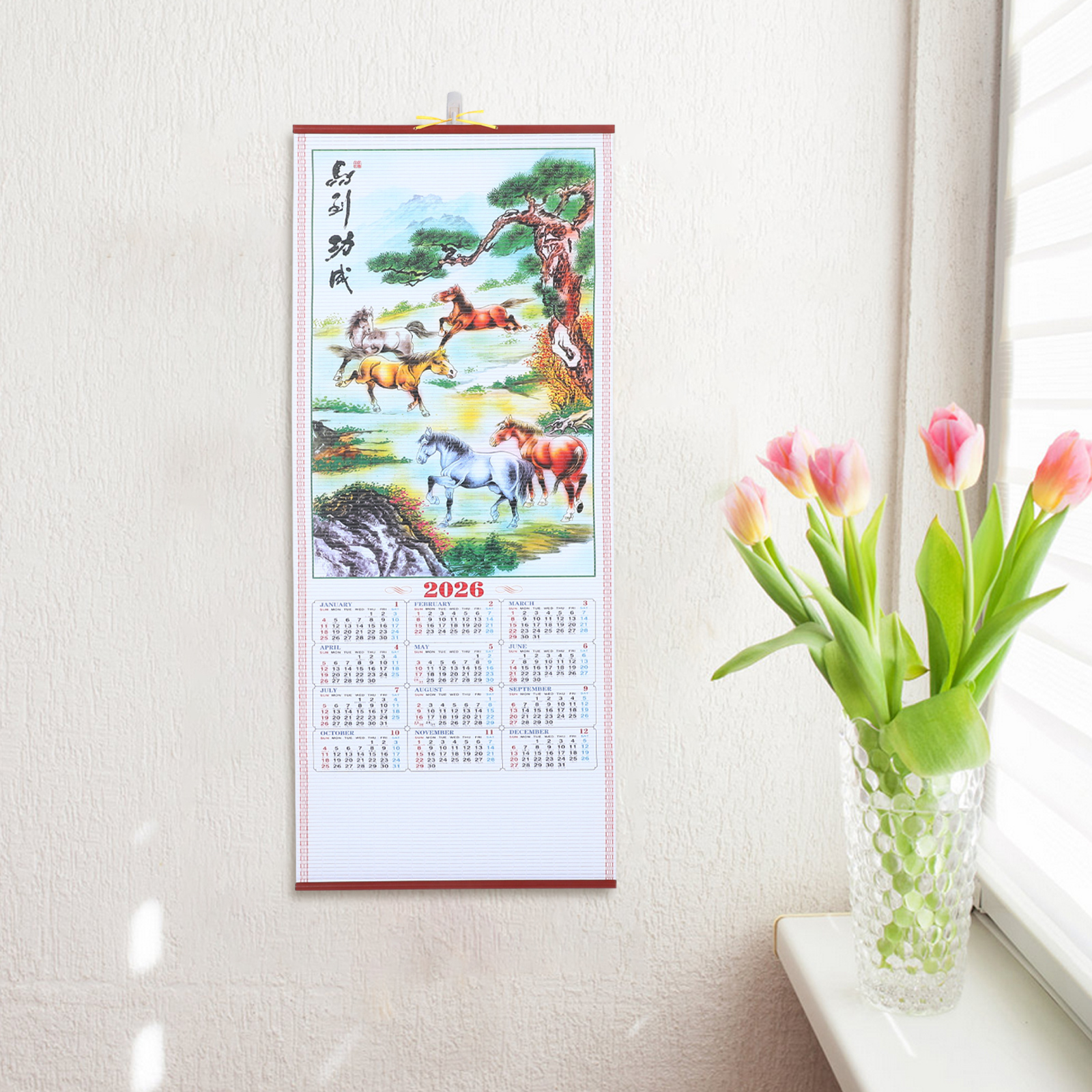 2026 Jaar van het Paard Hangende Kalender Chinese ... – Grandado