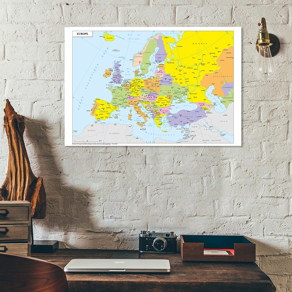150*100cm Political Map of The Europe In French La... – Vicedeal