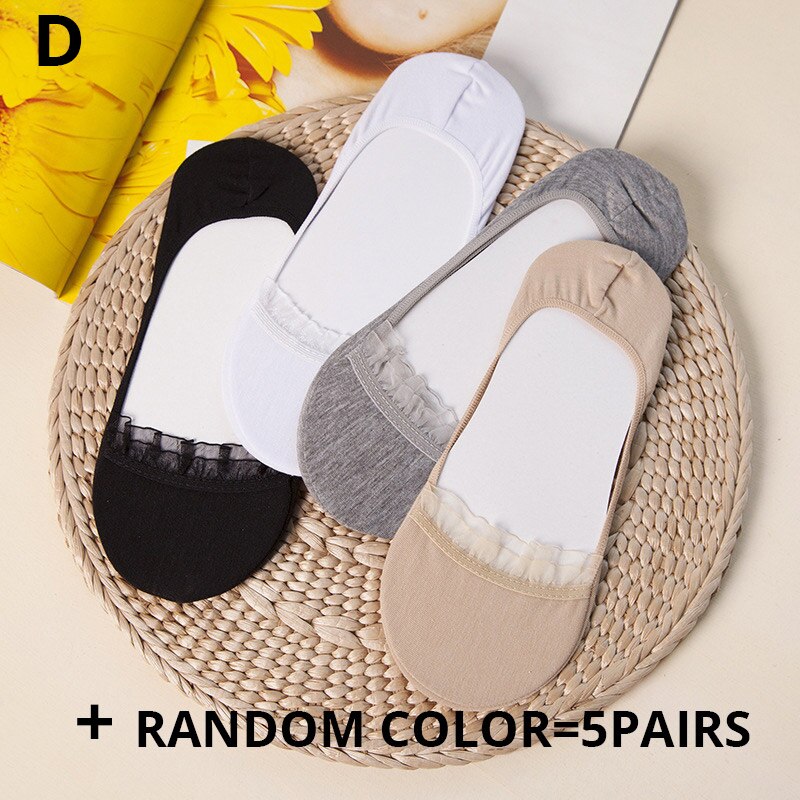 SP&CITY 5PCS Classic Solid Summer Boat Socks Set F... – Grandado