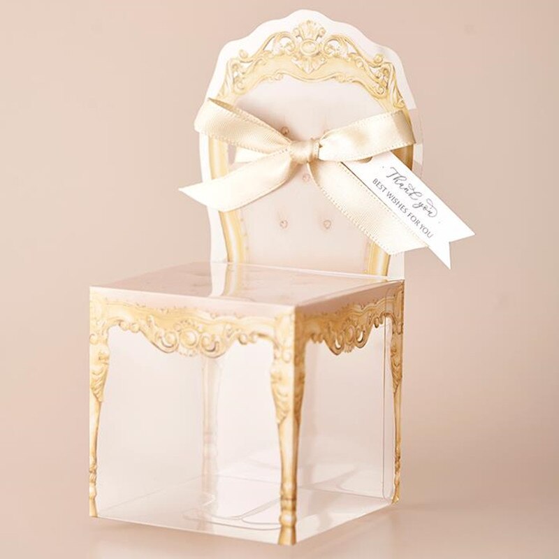 Retro Wedding Sugar Rose Gold Box PVC Box with Rib... – Grandado