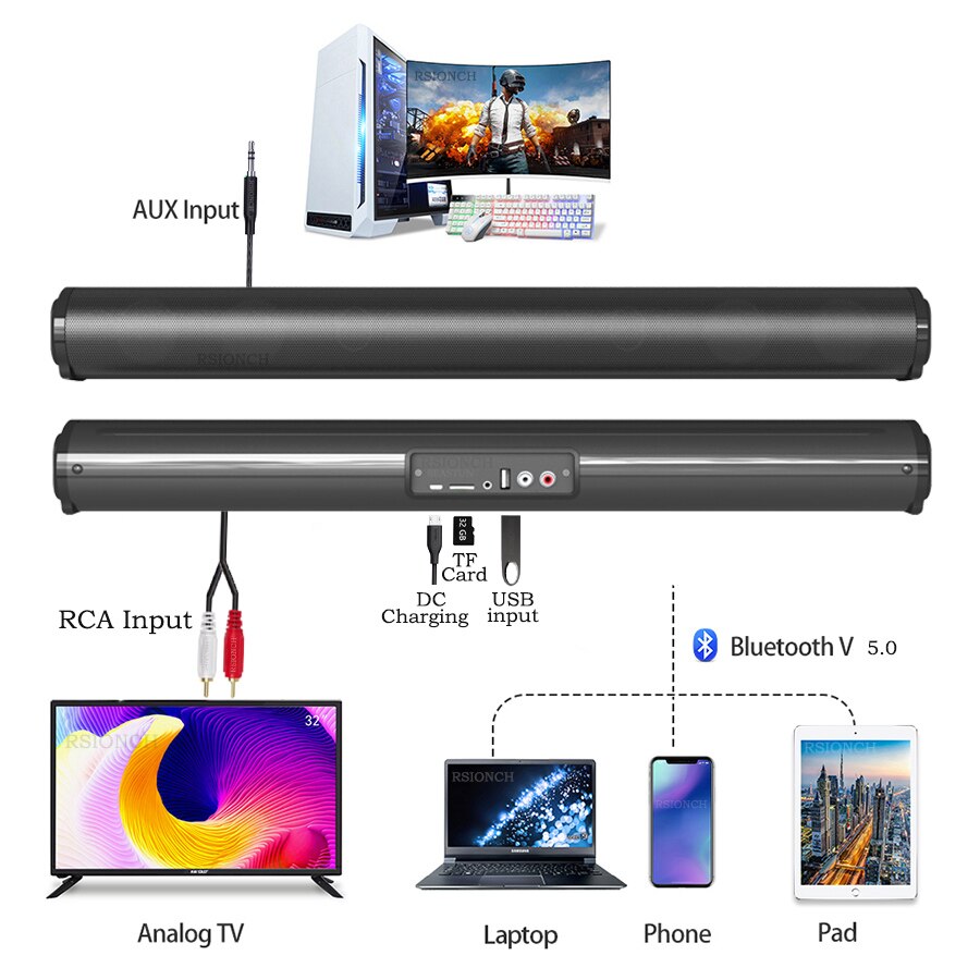Column Powerful Home Theater TV Sound Bar Speaker ... – Vicedeal