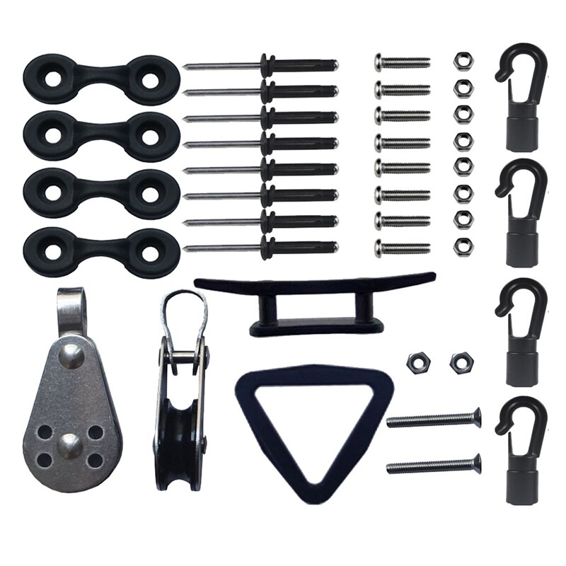 Inflatable Boat Anchor Trolley Pulleys Pad Eyes Ro... – Grandado